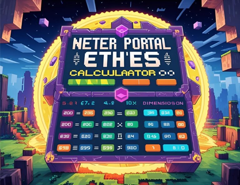 Nether Portal Calculator: Minecraft Portal Linking Free